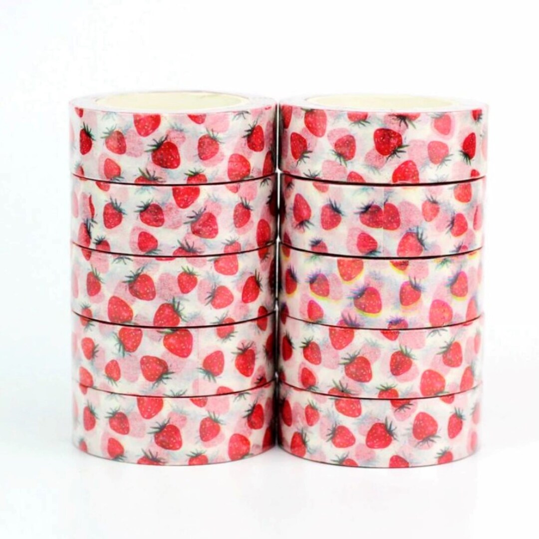 Strawberry Washi Tape: Decorative Journaling & Scrapbooking Tape - Etsy
