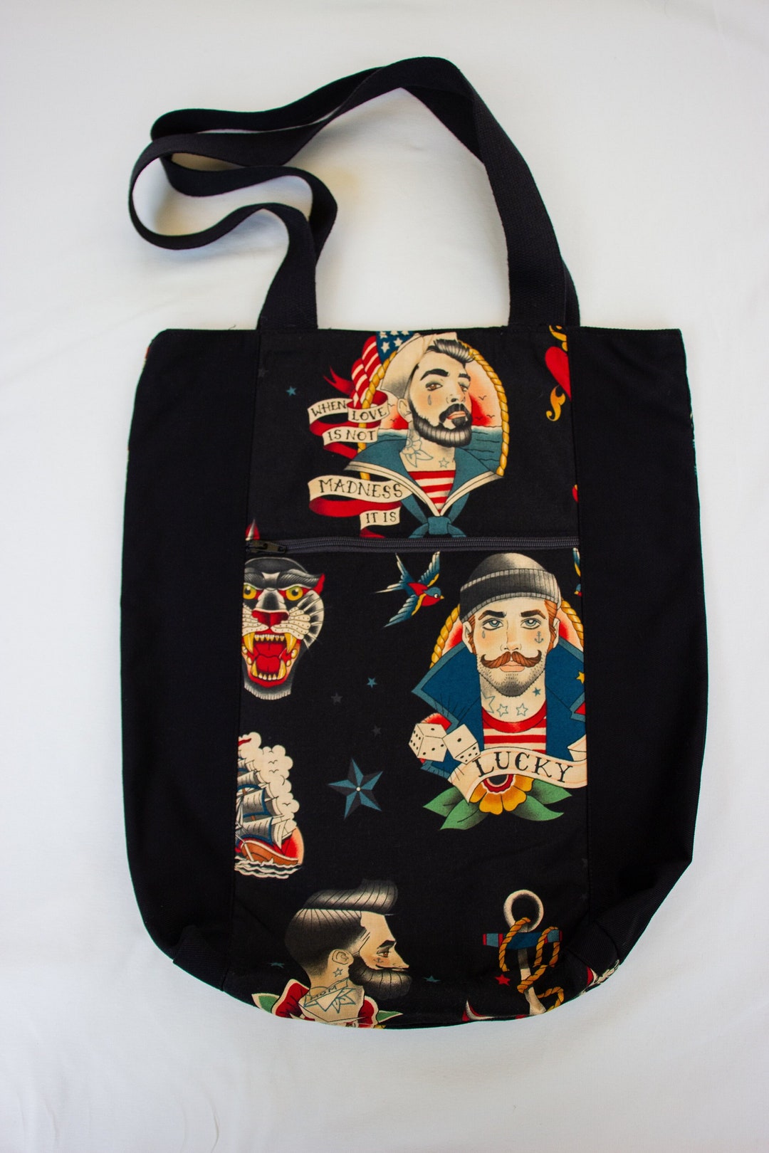 Oldschool Sailor Bag, Lined Bag With Pockets - Etsy
