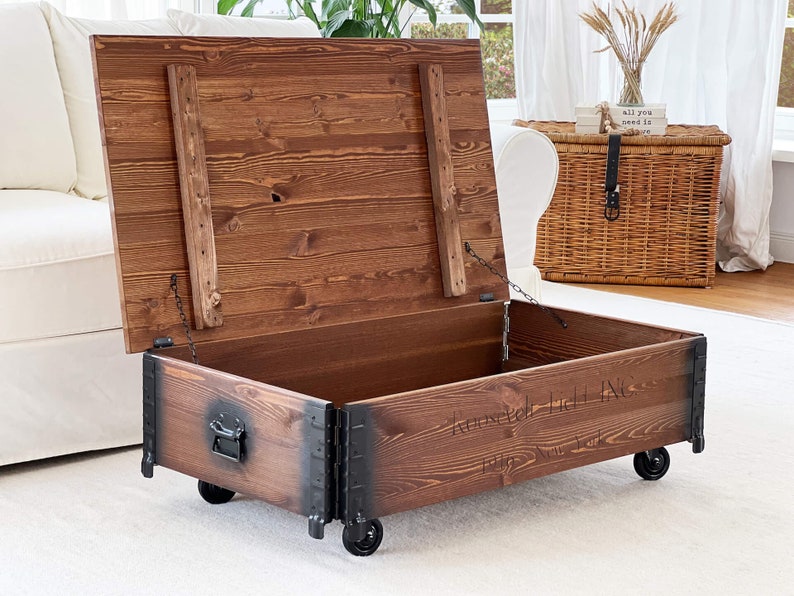 Coffee Table roosevelt Chest Wooden Box Side Table - Etsy