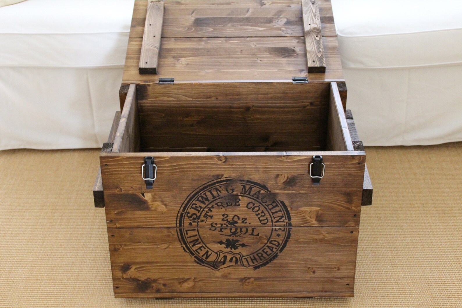 Coffee table Chest Wooden Box Vintage Shabby Chic | Etsy