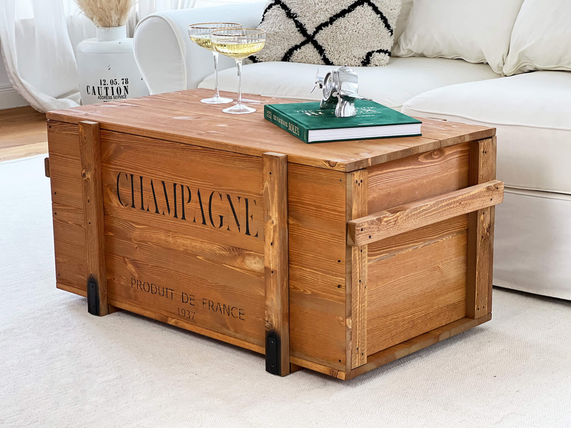 Coffee Table Chest Wooden Box Vintage Shabby Chic - Etsy