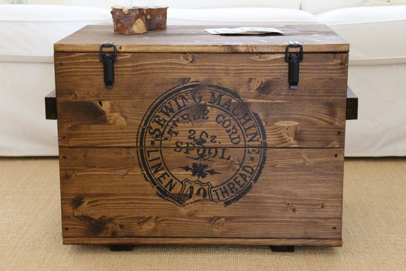 Coffee Table Chest Wooden Box Vintage Shabby Chic - Etsy
