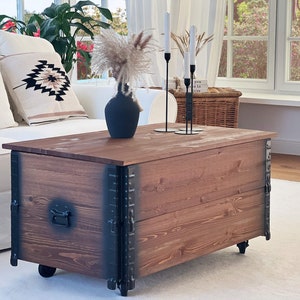 Coffee Table XL Chest Wooden Box Vintage Shabby Ch - Etsy