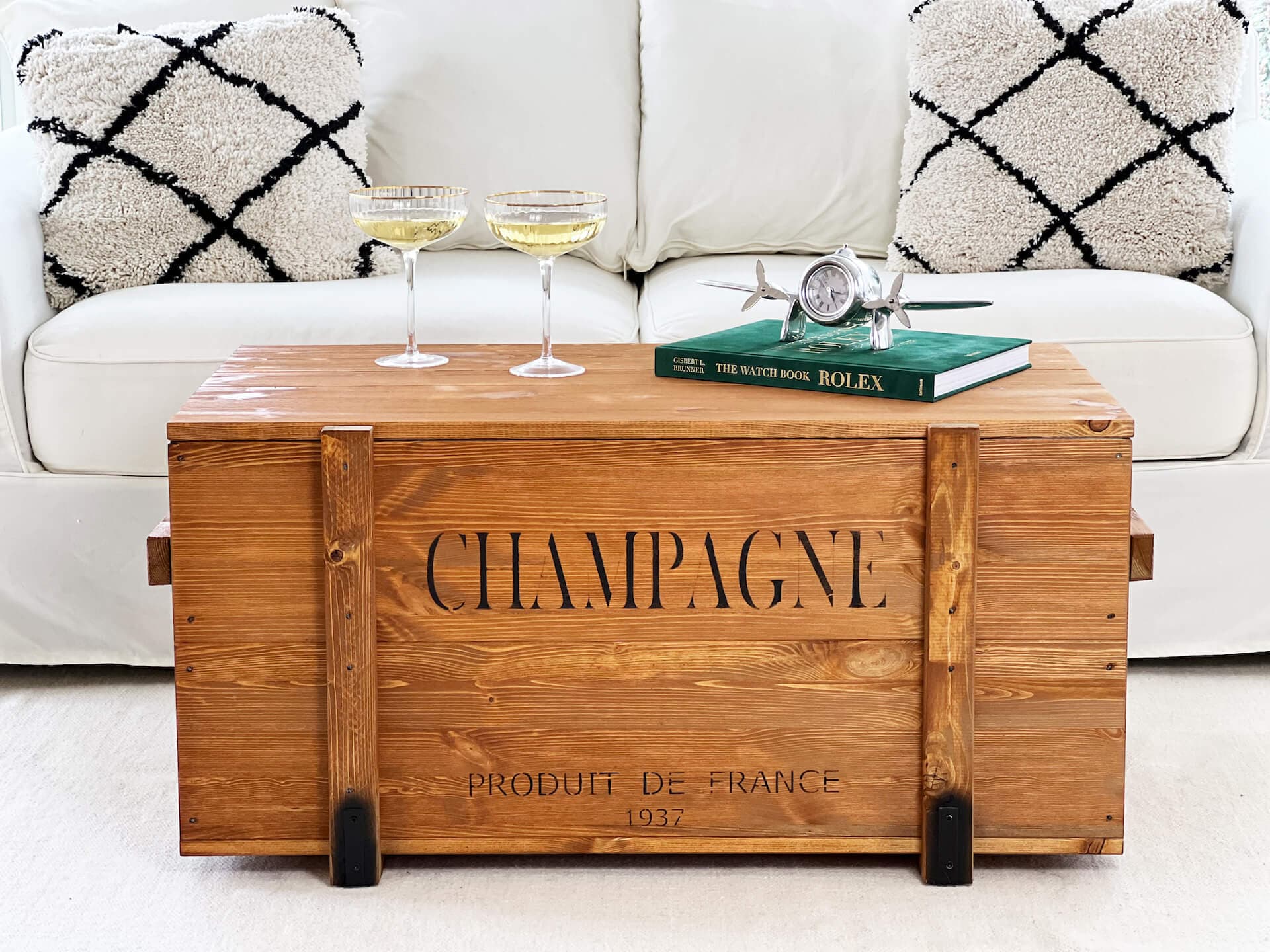 Coffee Table Chest Wooden Box Vintage Shabby Chic - Etsy