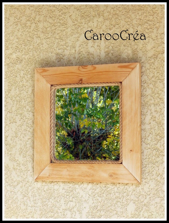 Miroir en bois recyclé miroir rustique miroir bois de | Etsy