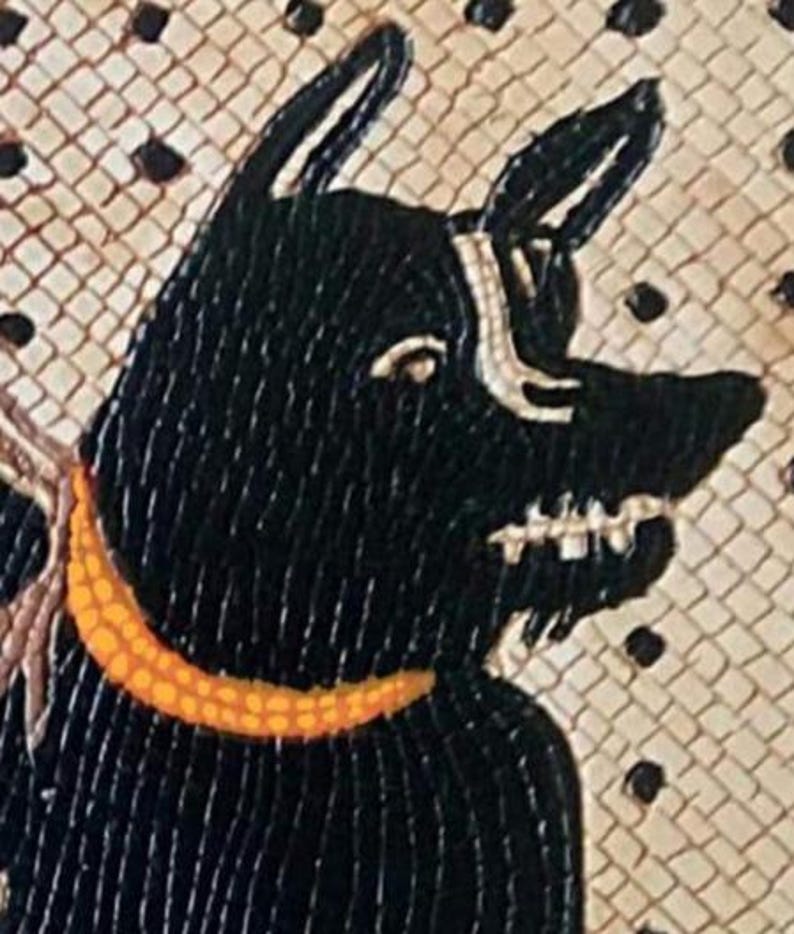 Roman Mosaic Replica – Cave Canem (beware of the Dog) – Pompeii Floor ...