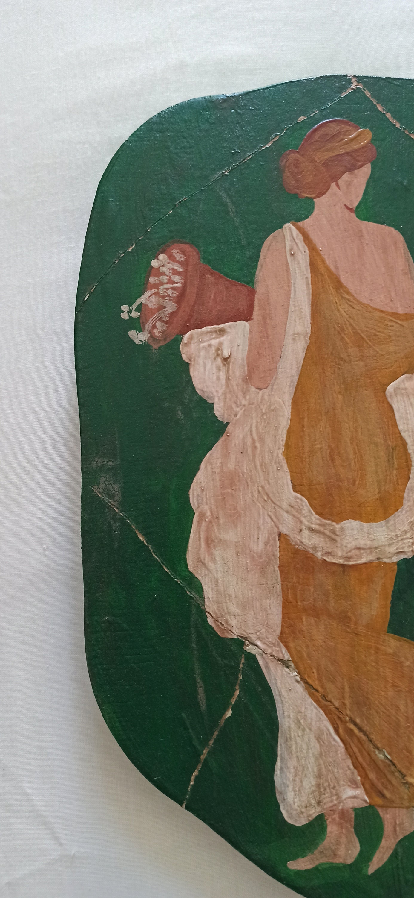 Roman Art ( Pompeii): Spring Flora Picking Flowers. Hand-painted Over ...