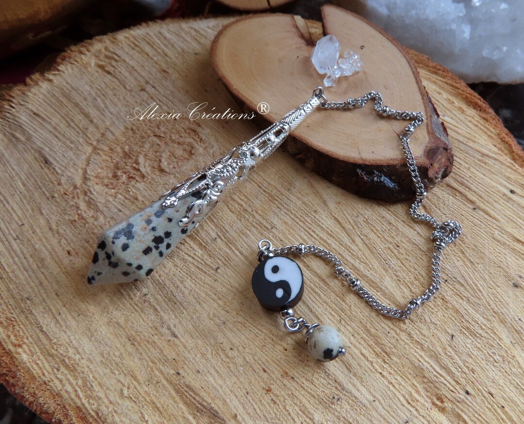 Divinatory Pendulum Handmade by Me With Dalmatian Jasper Tip and Yin ...