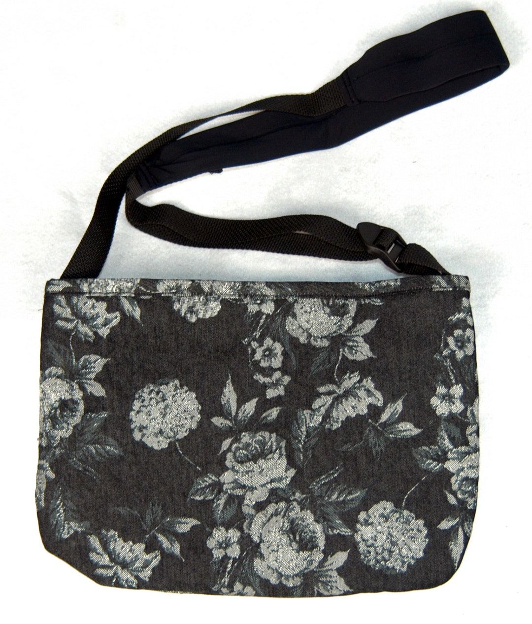 Shoulder Bag Black Rose Denim - Etsy