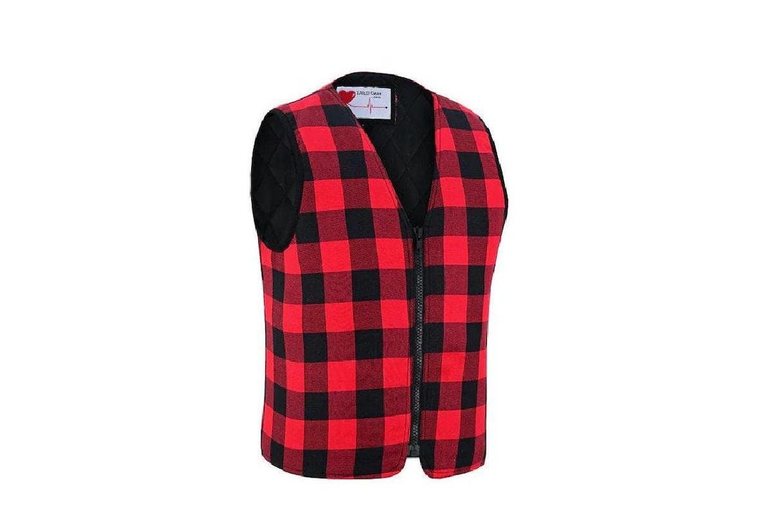 Red LVAD Flannel Vest for Heartmate II III – Comfortable Medical ...