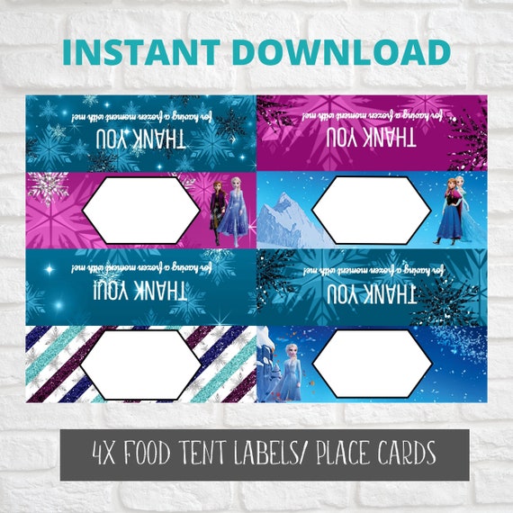 Frozen Table Name Cards