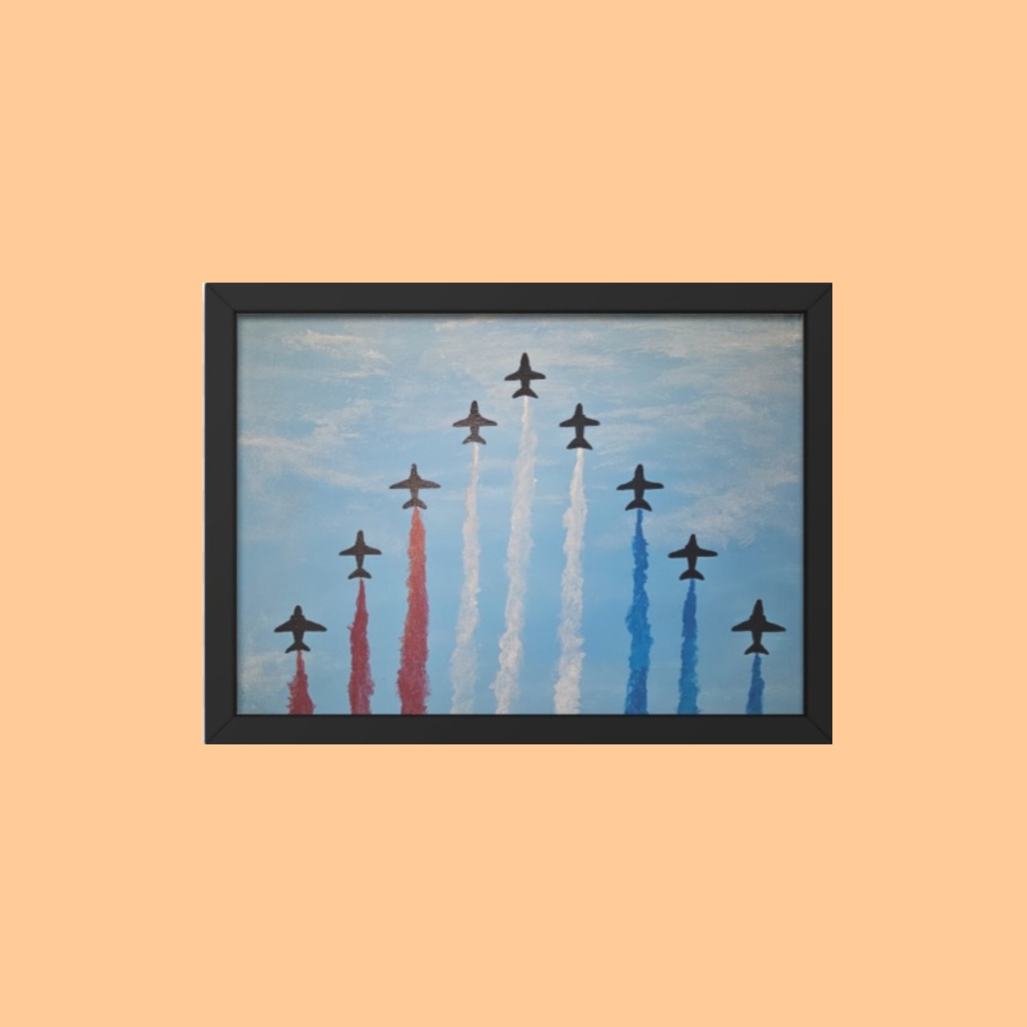ORIGINAL ARTWORK RAF Red Arrows, Royal Air Force, Plane Painting, Plane ...