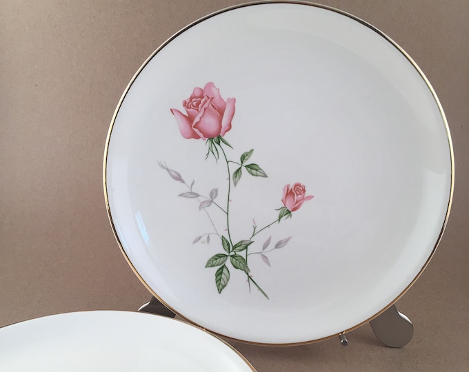 Vintage Scio Dorset Rose Dinner Plates Set of 4 /fine China Dinnerware ...