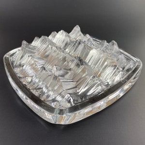 Modern Nybro Sweden Glasbruk Art Glass Iceberg Ashtray Paul Isling ...
