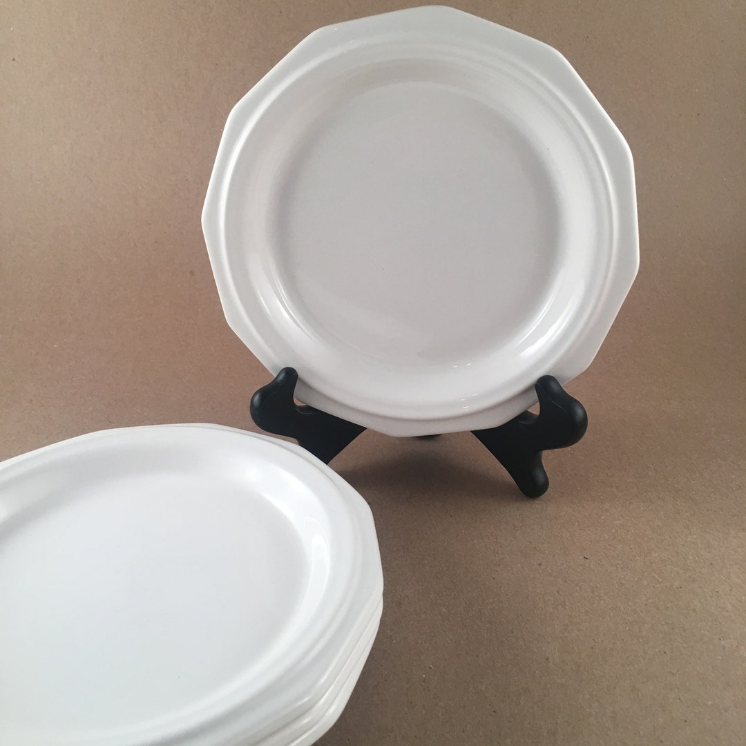Pfaltzgraff Heritage White Salad Plate Set of 4 - USA Made Stoneware - Etsy