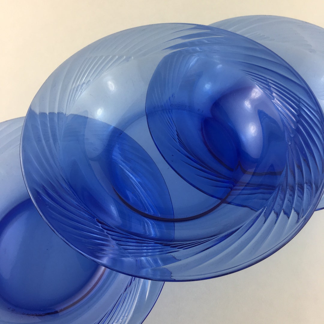 Set Corelle Pyrex Festiva Cobalt Blue Rimmed Soup Bowl, Set Corning ...