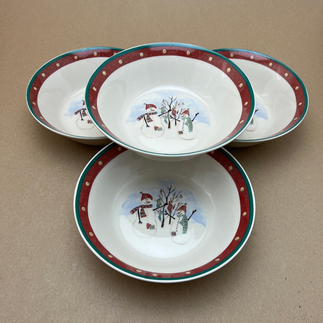 Set of 4 Vintage Royal Seasons RN2 Snowman Christmas Stockings Cereal ...