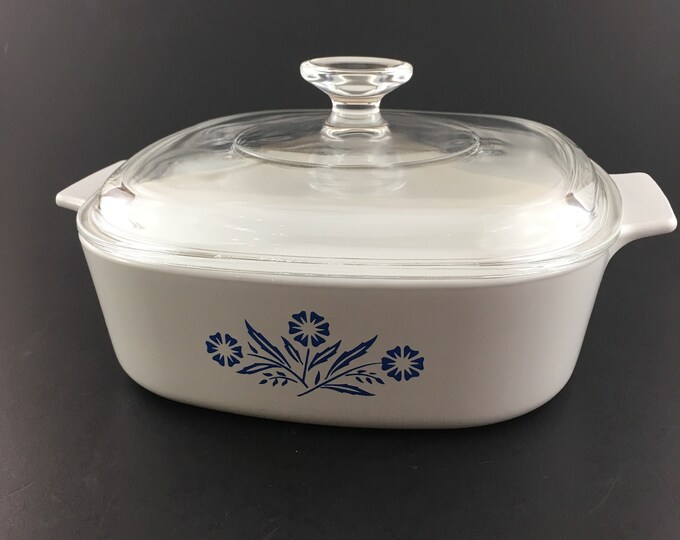 Corning Ware CASSEROLE DISH Cornflower Blue A2B With Lid - Etsy