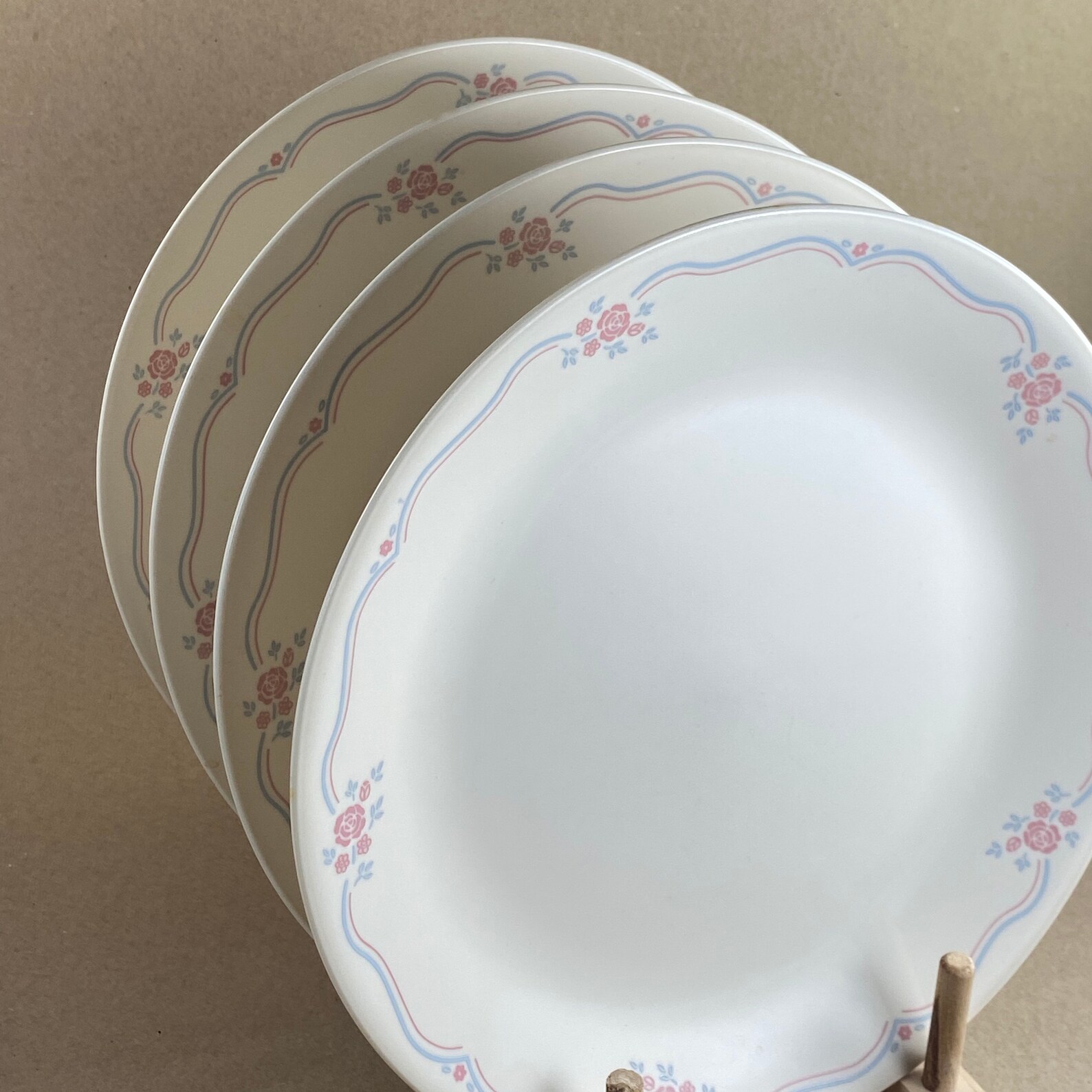 Set of 4 Corelle English Breakfast Dinner Plate Corelle Pink | Etsy