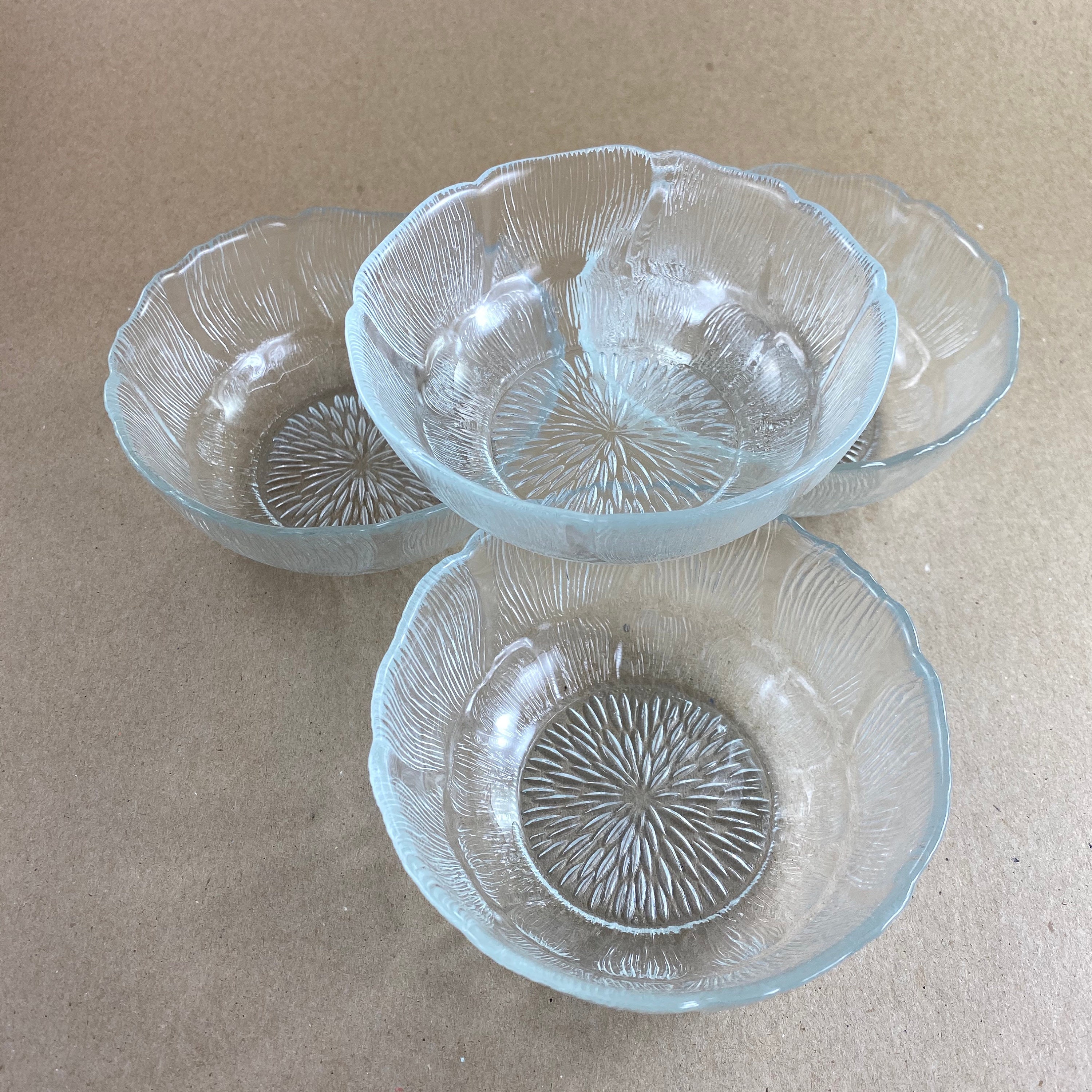 Arcoroc Fleur 6 Tempered Glass Round Bowl Glass - Etsy