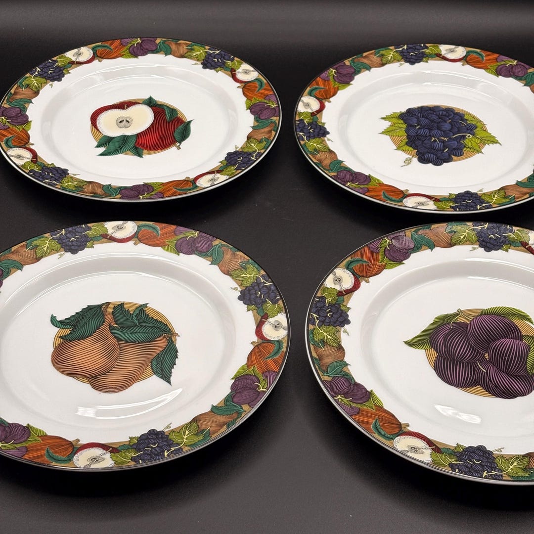 Set of 4 Dansk Cornucopia Salad Plate, Dansk Dinnerware - Etsy