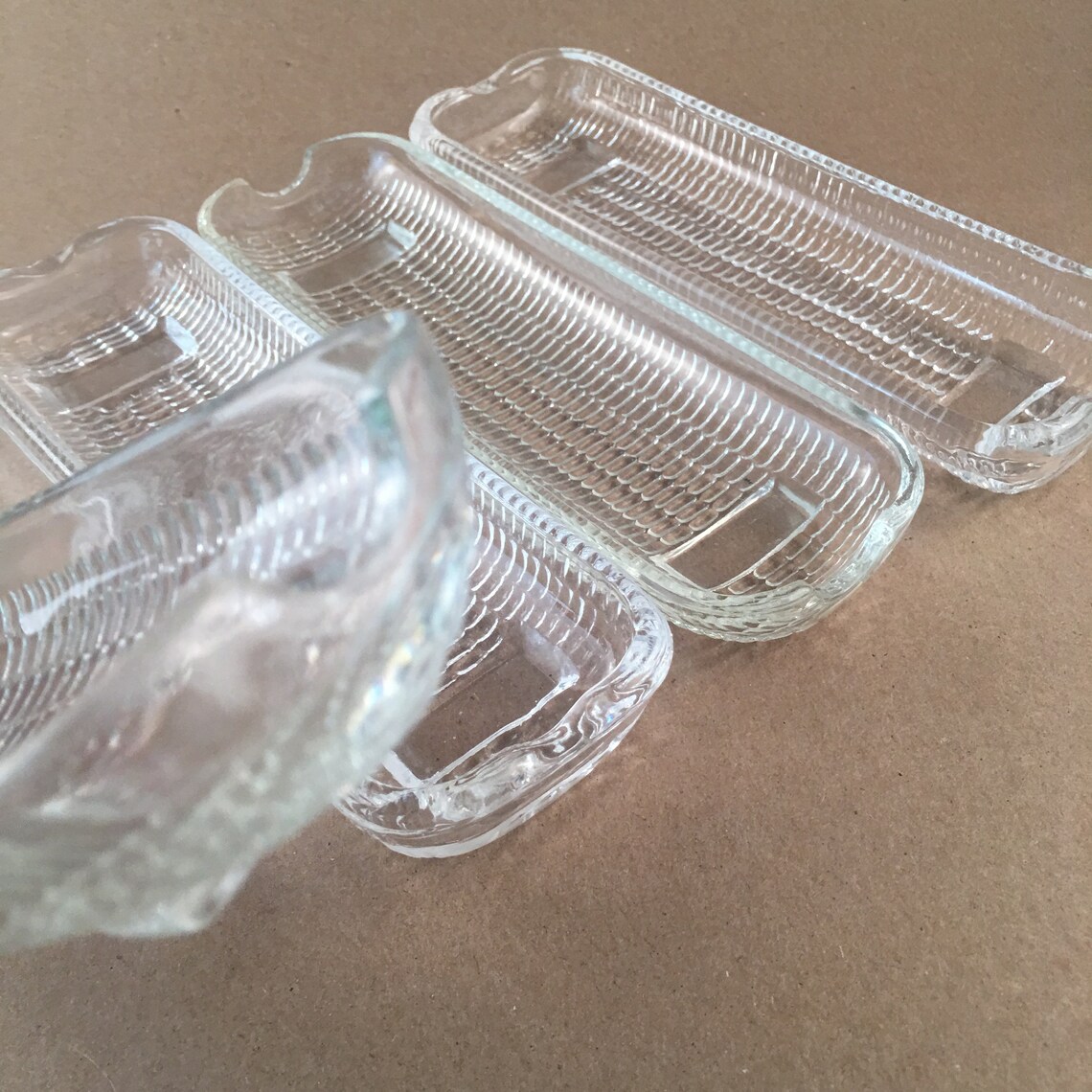 Set of 4 Glass Corn Cob Dish Brazil/ Vintage BBQ Picnic - Etsy
