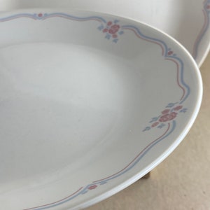 SET of 4 Corelle English Breakfast Dinner Plate, Corelle Pink Roses ...
