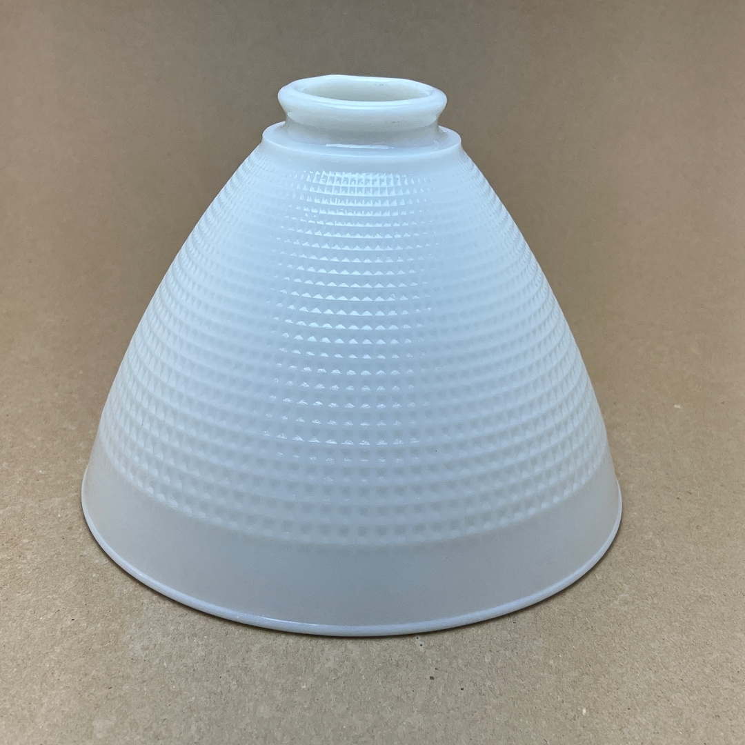 Corning Waffle Pattern White Milk Glass Torchiere Shade, Milk Glass ...