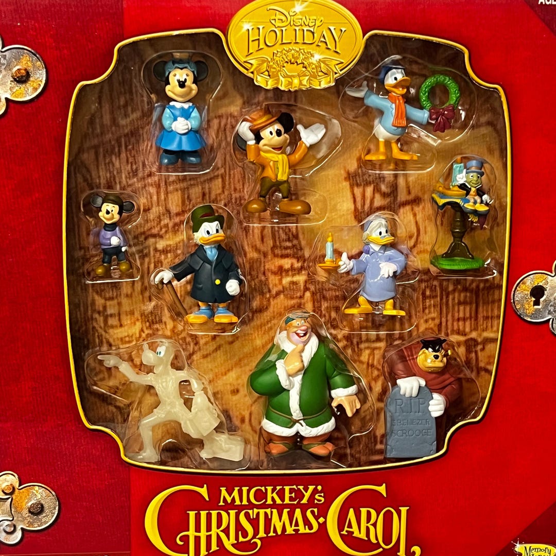 Vintage Disney 2002 Mickey's Christmas Carol Ornament Toy Figurine ...