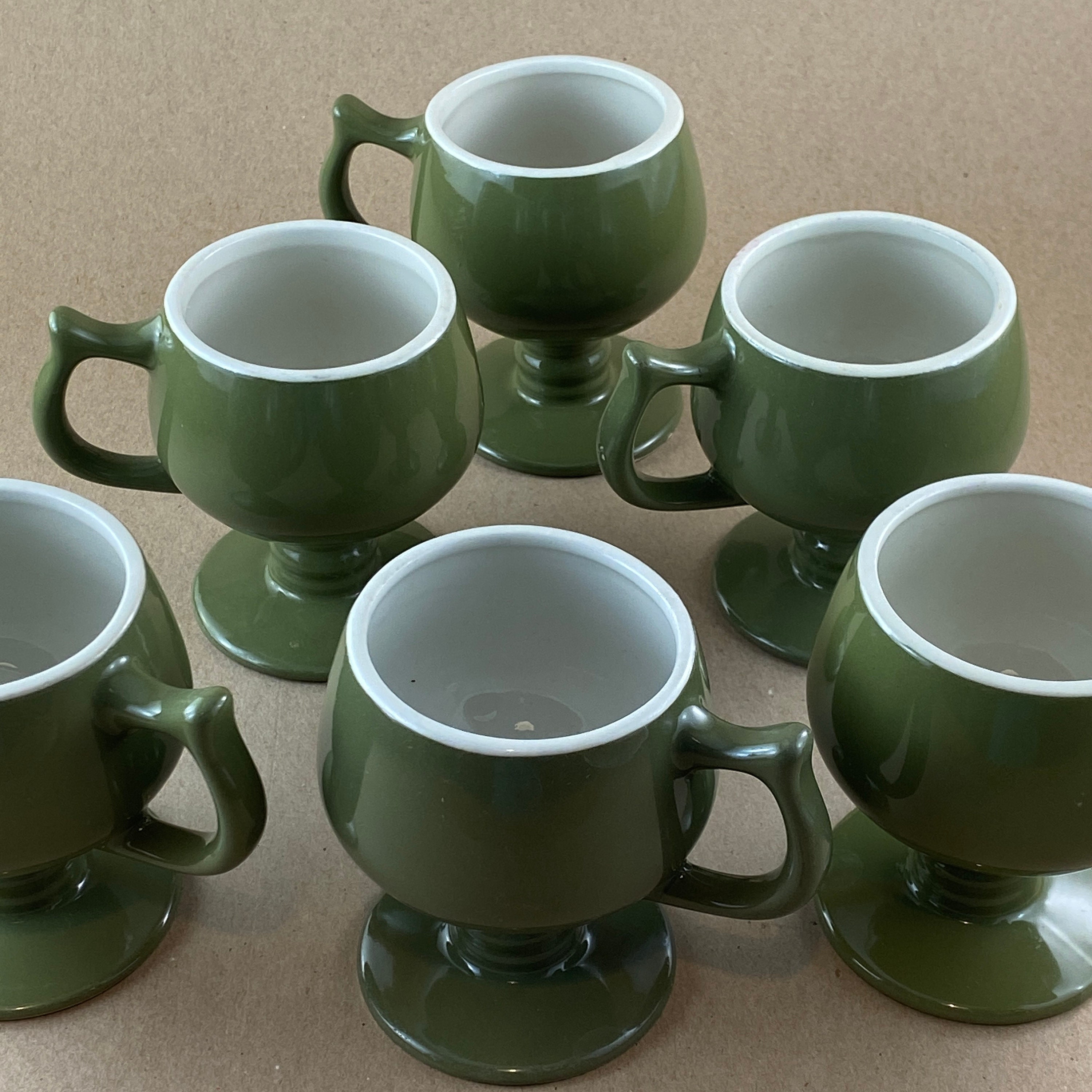 Hall Avocado Green Stoneware Mugs Retro Hall Avocado Green - Etsy