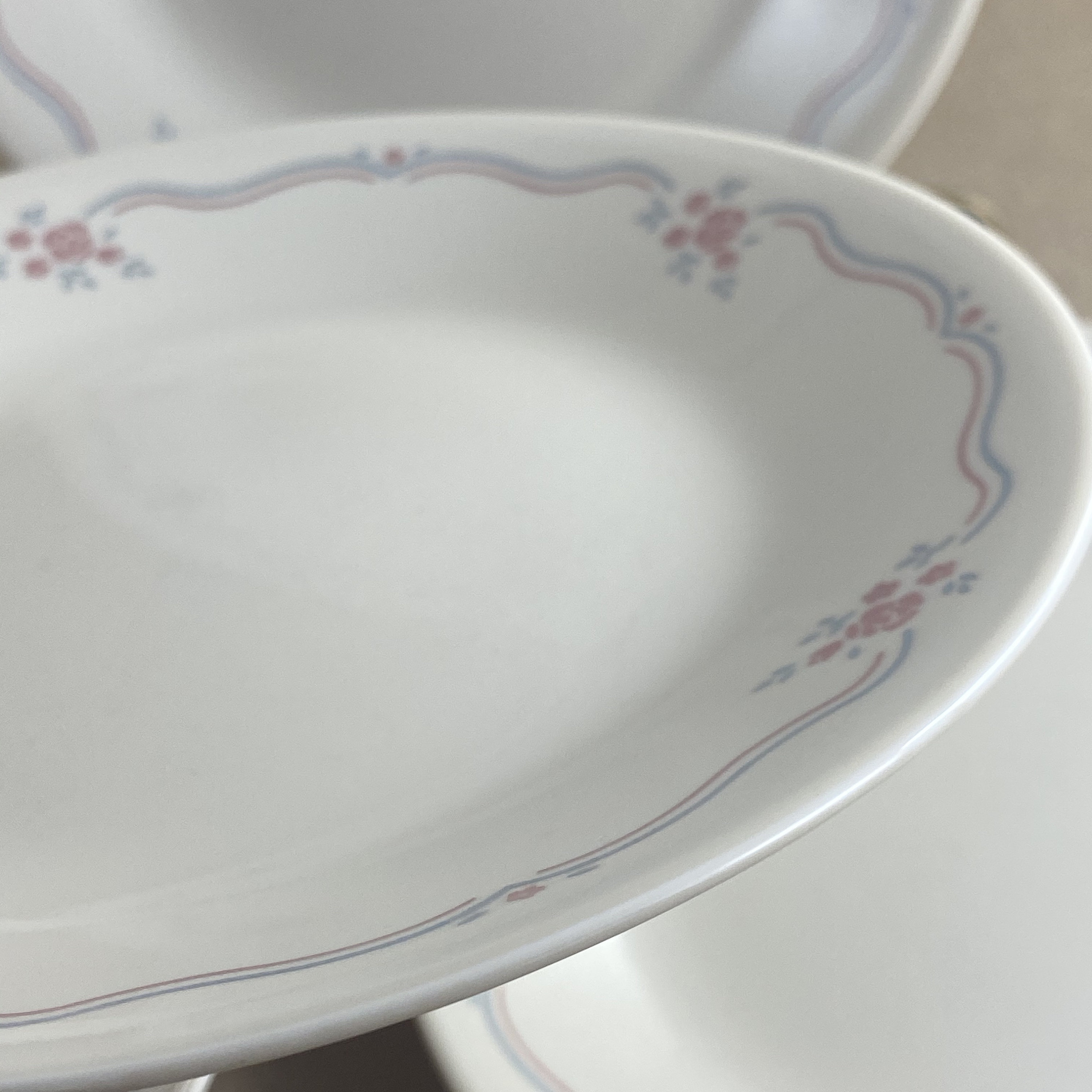 Set of 4 Corelle English Breakfast Bread Plate Corelle Pink | Etsy