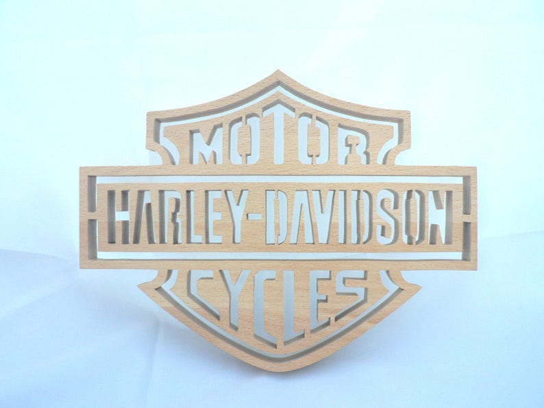 Logo Harley Motor Cycles en bois découpé - Etsy France