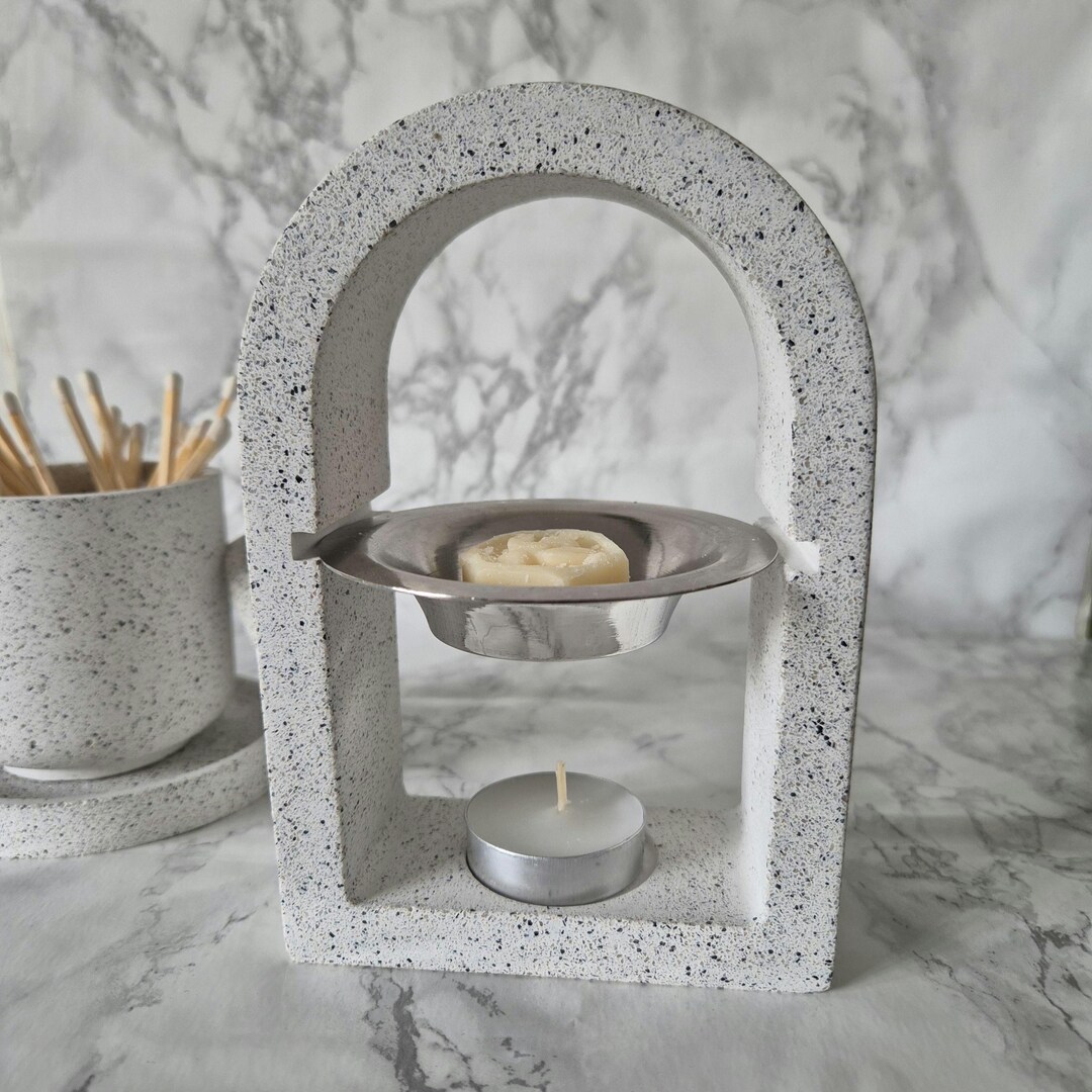 Granite Arch Wax Melt Burner: Handmade Jesmonite Oil Warmer - Etsy