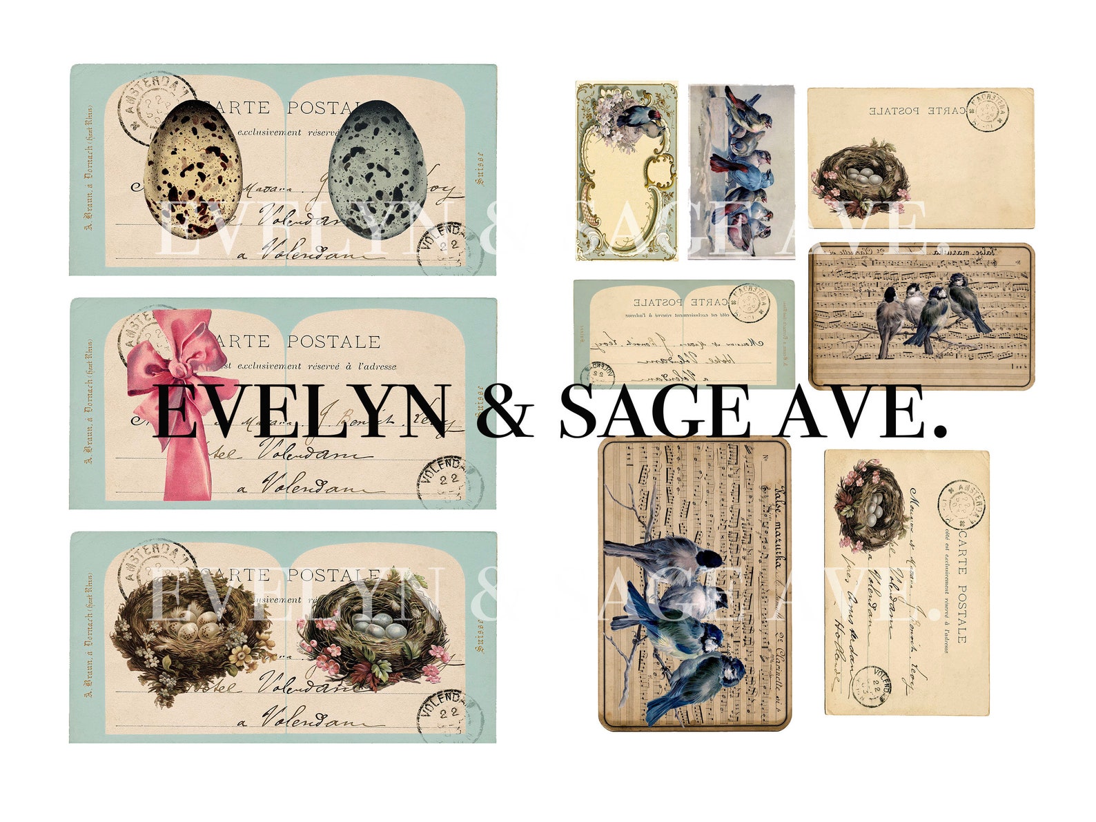 Nesting Printable Journal Kit A4 Digital Download Decorative Papers for ...