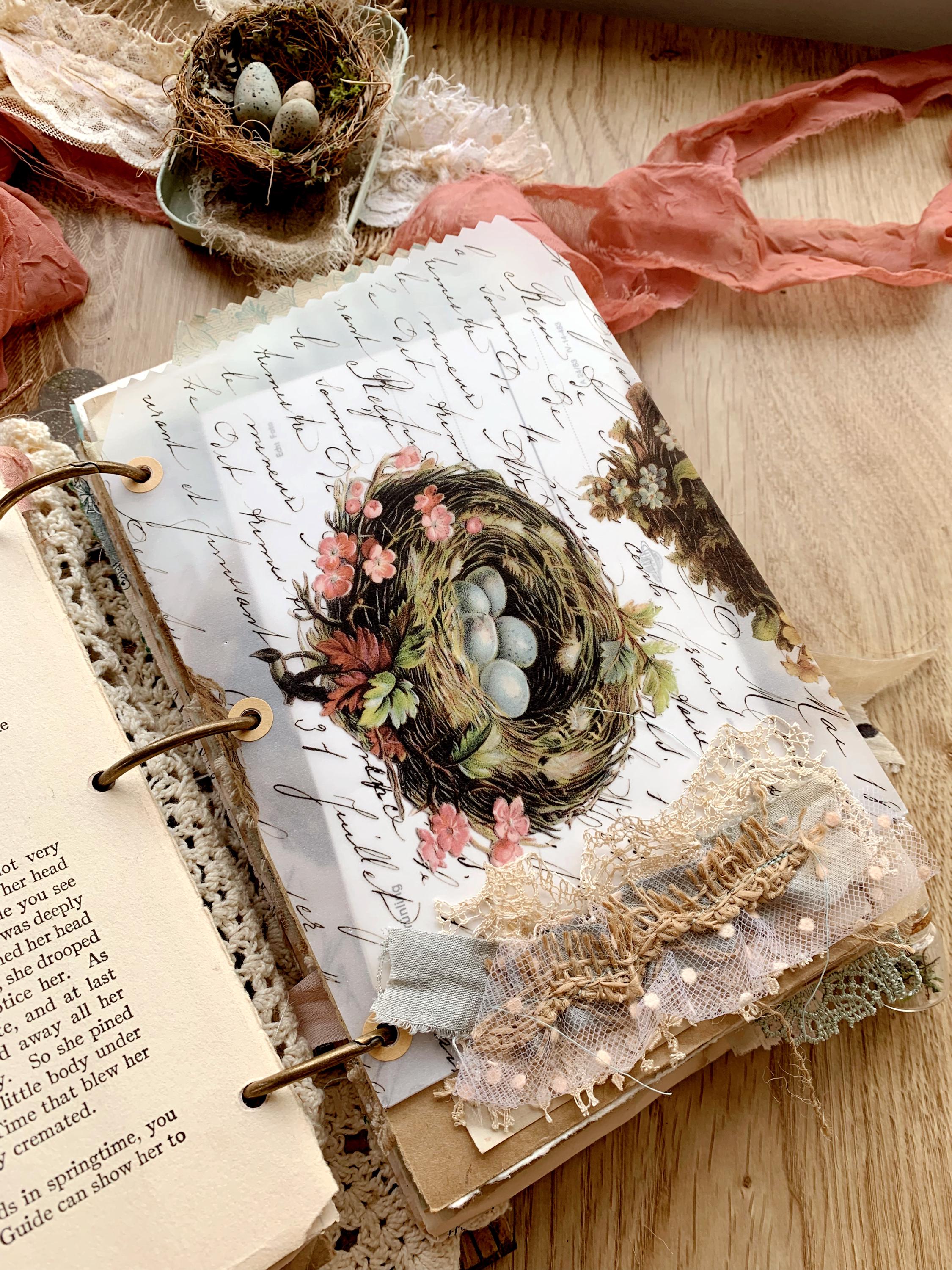 Nesting Printable Journal Kit - A4 Digital Download - Decorative Papers ...