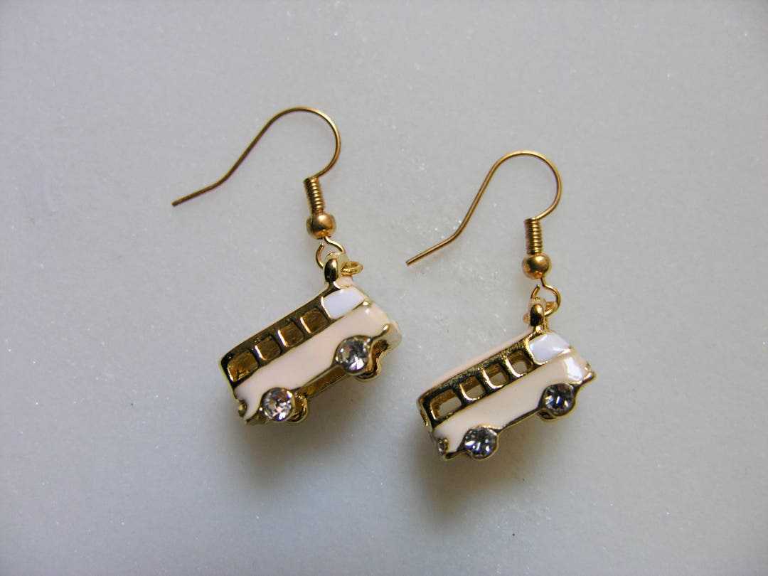 Bus Wagon Earrings, Transportation Earrings, Trip Bling Earrings - Etsy