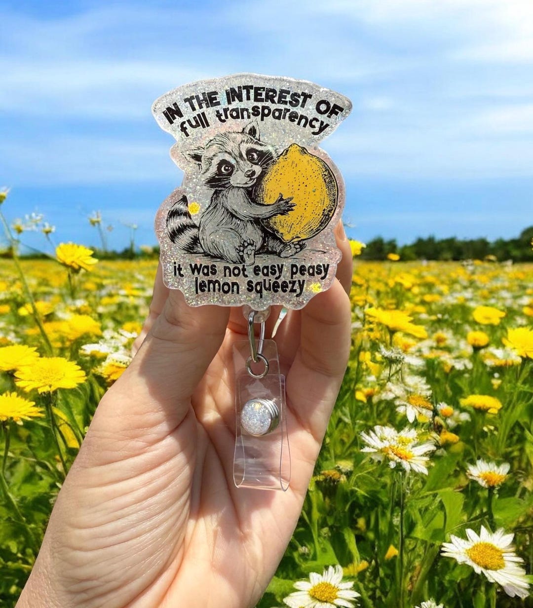 Easy Peasy Lemon Squeezy Badge Reel, Nurse Badge Reel, Teacher Badge ...