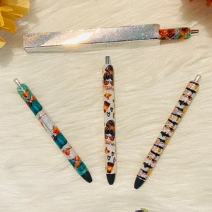 Fall Glitter Pens, Pumpkin Glitter Pen, Refillable Pens, Custom Pens ...