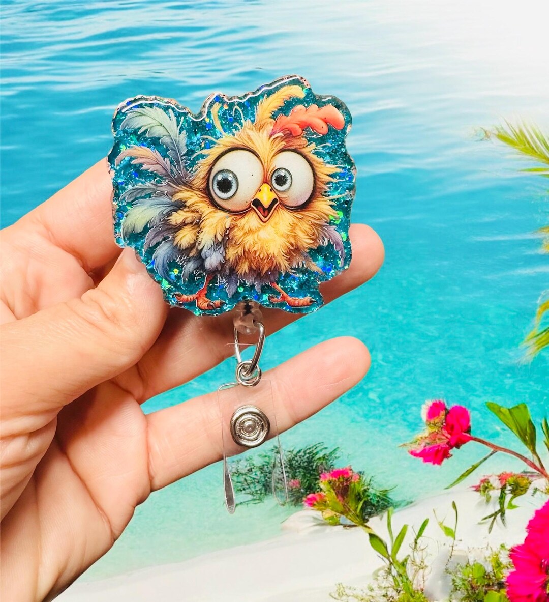 Hei Hei Badge Reel, Funny Rooster Badge Reel, Chicken Badge Reel, Nurse ...