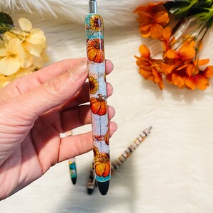 Fall Glitter Pens, Pumpkin Glitter Pen, Refillable Pens, Custom Pens ...