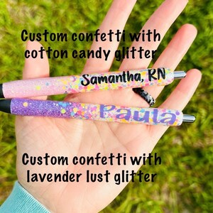 Confetti Glitter Pen, Glitter Pen, Personalized Pen, Gift for Nurse ...