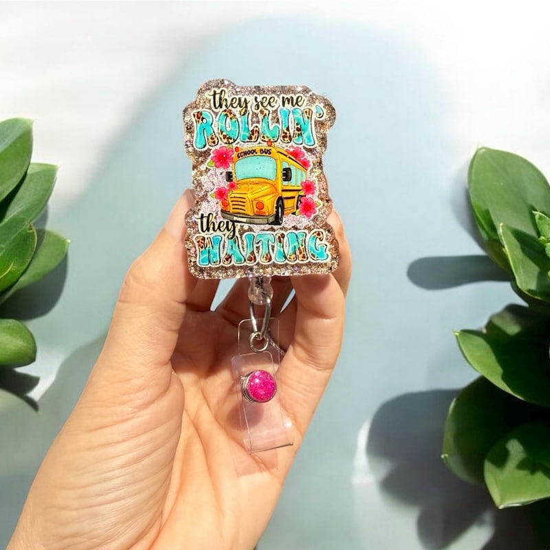 School Bus Badge Buddy - Etsy