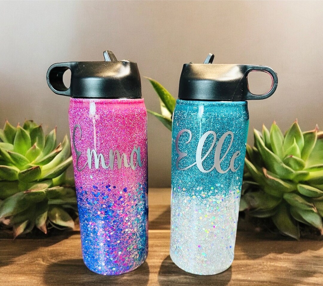 Custom Tumbler Order/pink Glitter Tumbler/ombre Glitter Cup/handmade ...