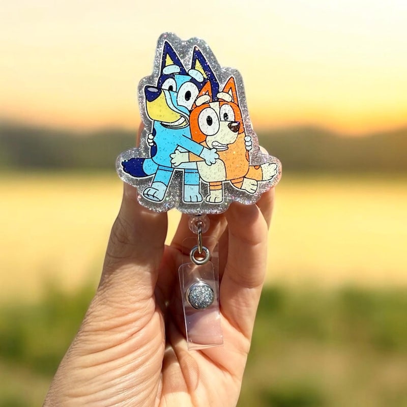 Bluey Badge Reel for Nurses - Etsy