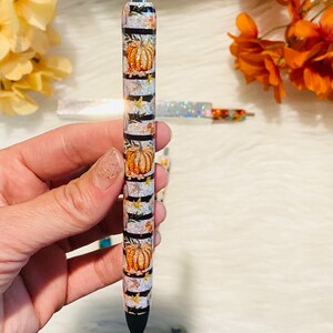 Fall Glitter Pens, Pumpkin Glitter Pen, Refillable Pens, Custom Pens ...