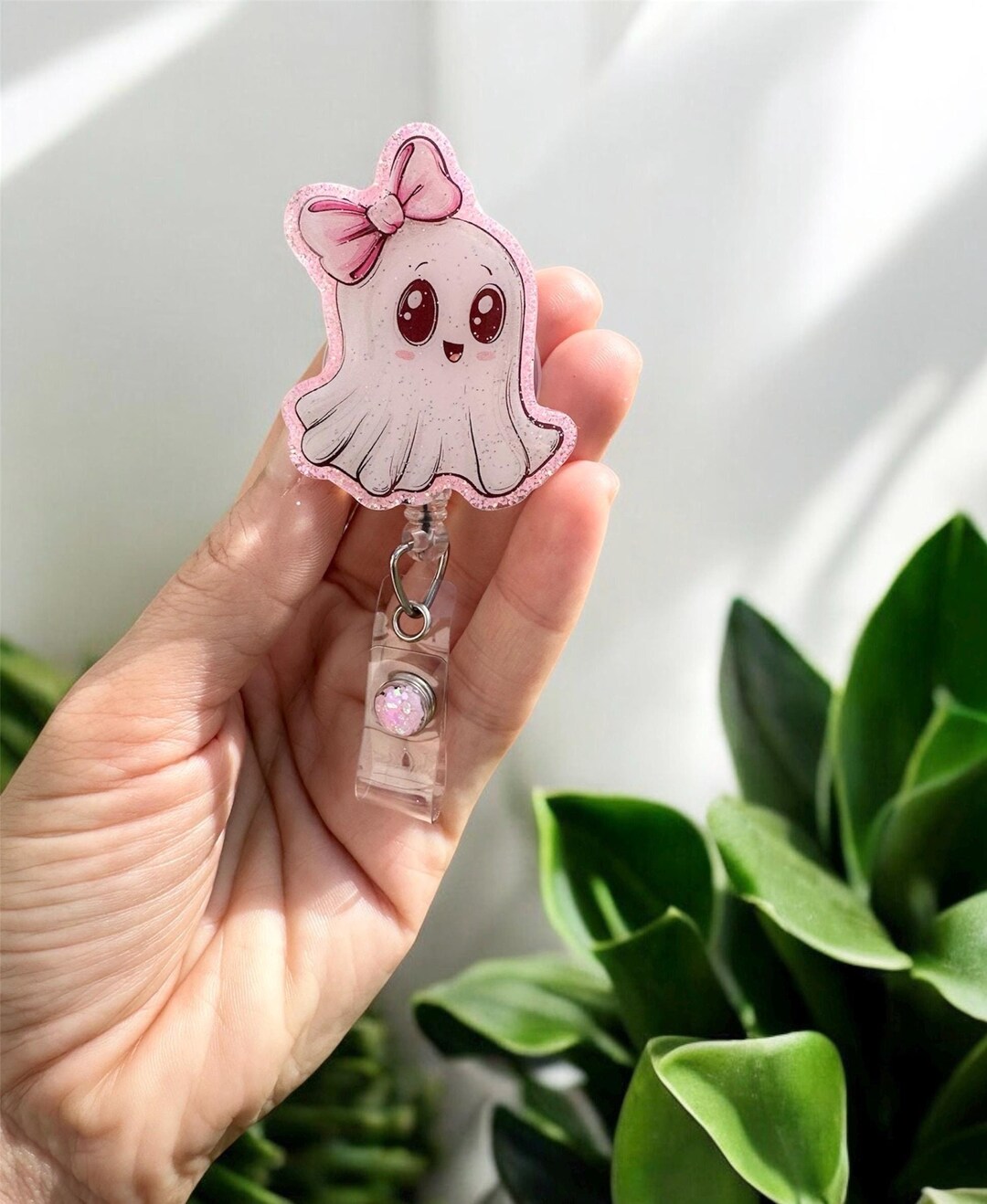 Cute Ghost Badge Reel, Retro Ghost Badge Reel, Nurse Badge Reel ...