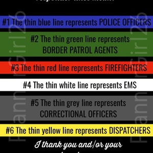 First Responder Fire Police Ems Correctional Officers Border - Etsy