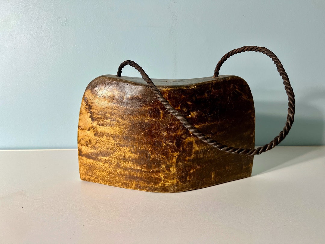 Large Old Hand-crafted Teak Wood Cow Bell, Indonesia, Wind Chime. - Etsy