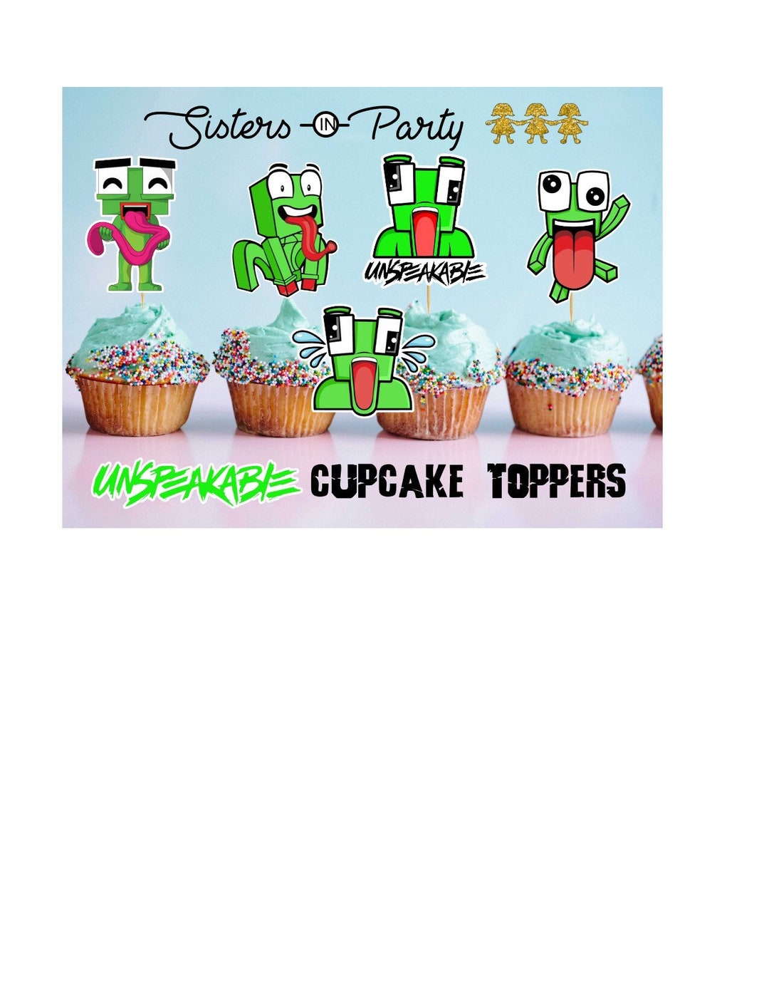 Unspeakable Cupcake Toppers / Unspeakable Food Picks / Unspeakable ...