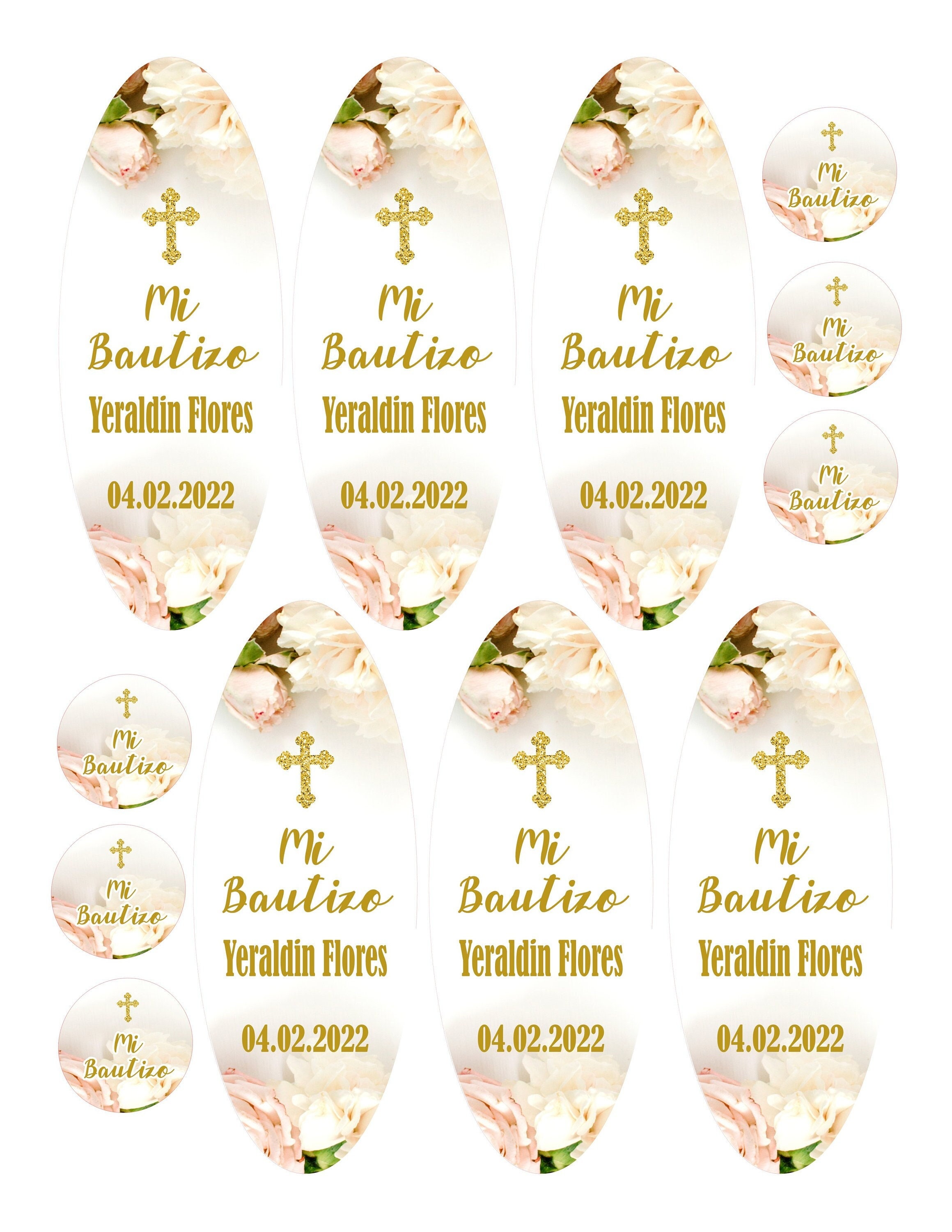 Personalized Stickers / Baptism Labels / Baptism Favors / Candle ...